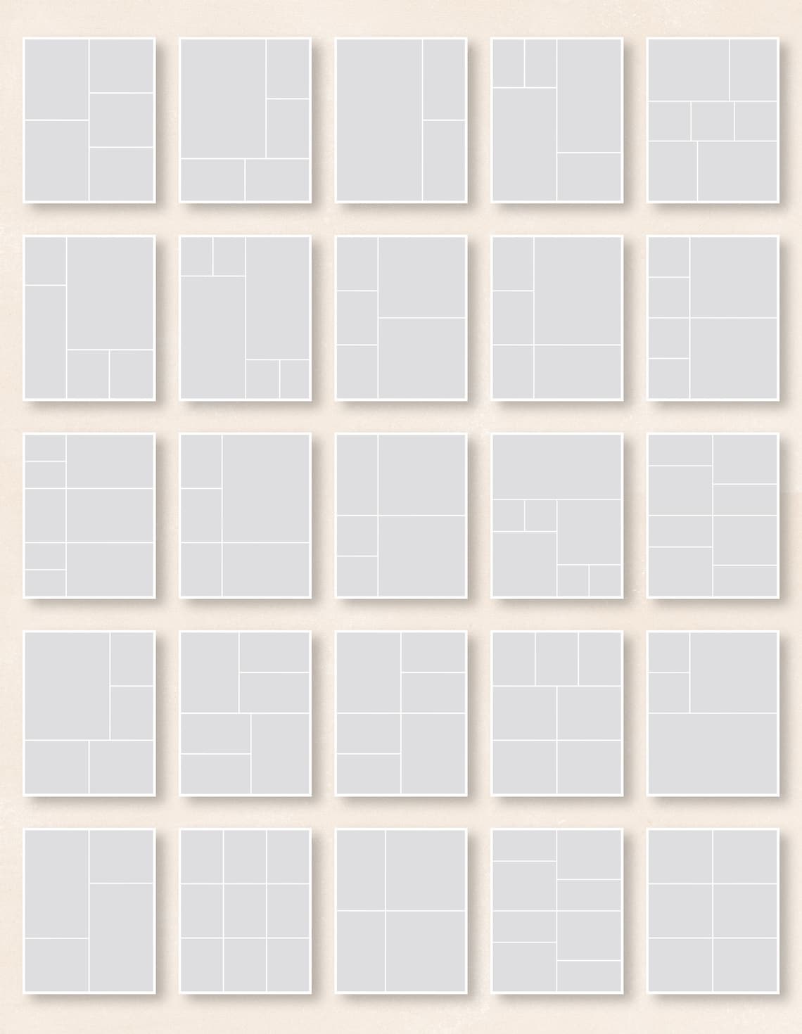 50 16x20 Photo Collage Template Landscape & Portrait Templates | Etsy