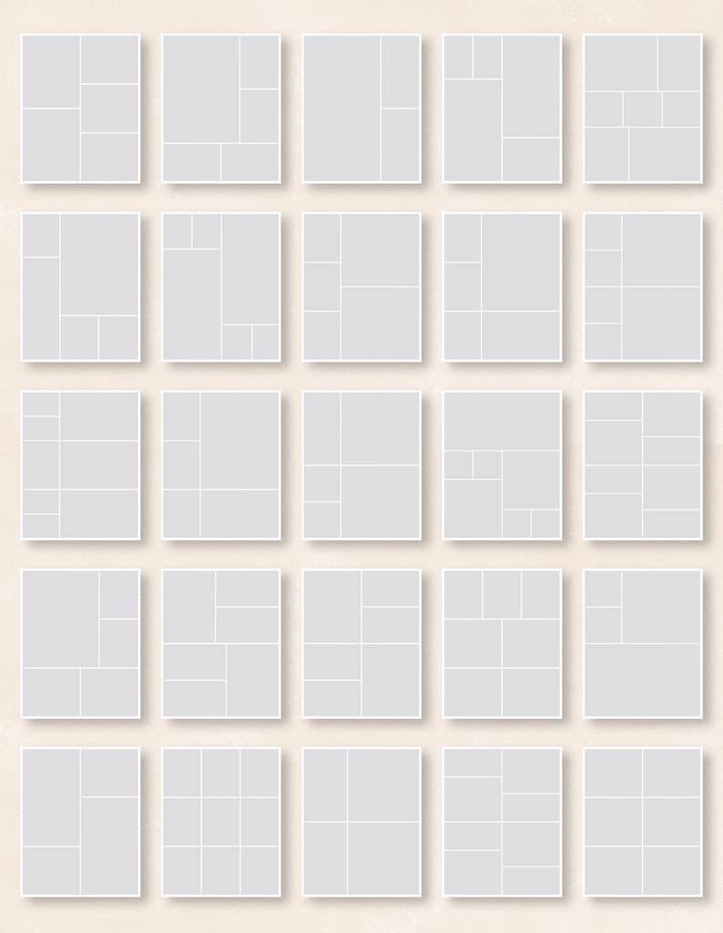 50 16x20 Photo Collage Template Landscape & Portrait Templates | Etsy