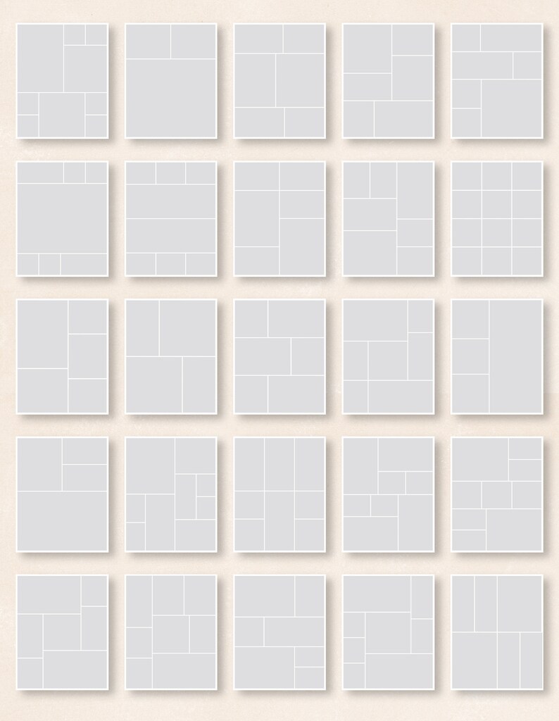 50 16x20 Photo Collage Template Landscape & Portrait Templates Photo ...