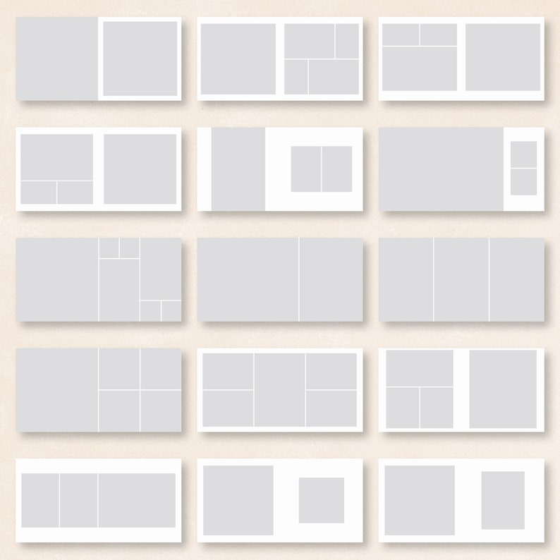 Wedding Album Template, Photoshop Collage Template / Storyboards ...