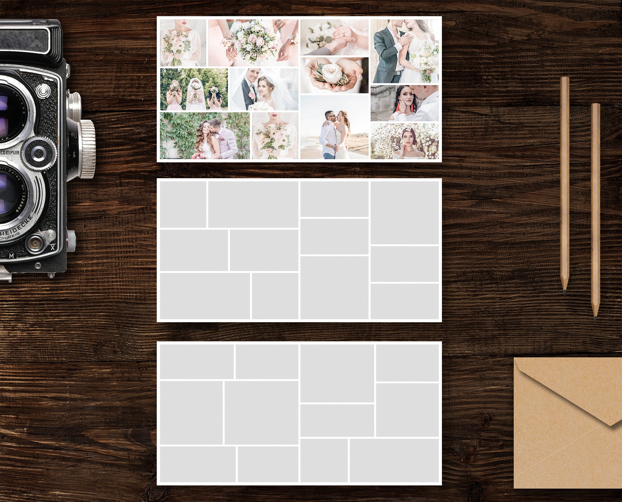 Newborn Photo Album Template, Wedding Photo Collage Album Template ...