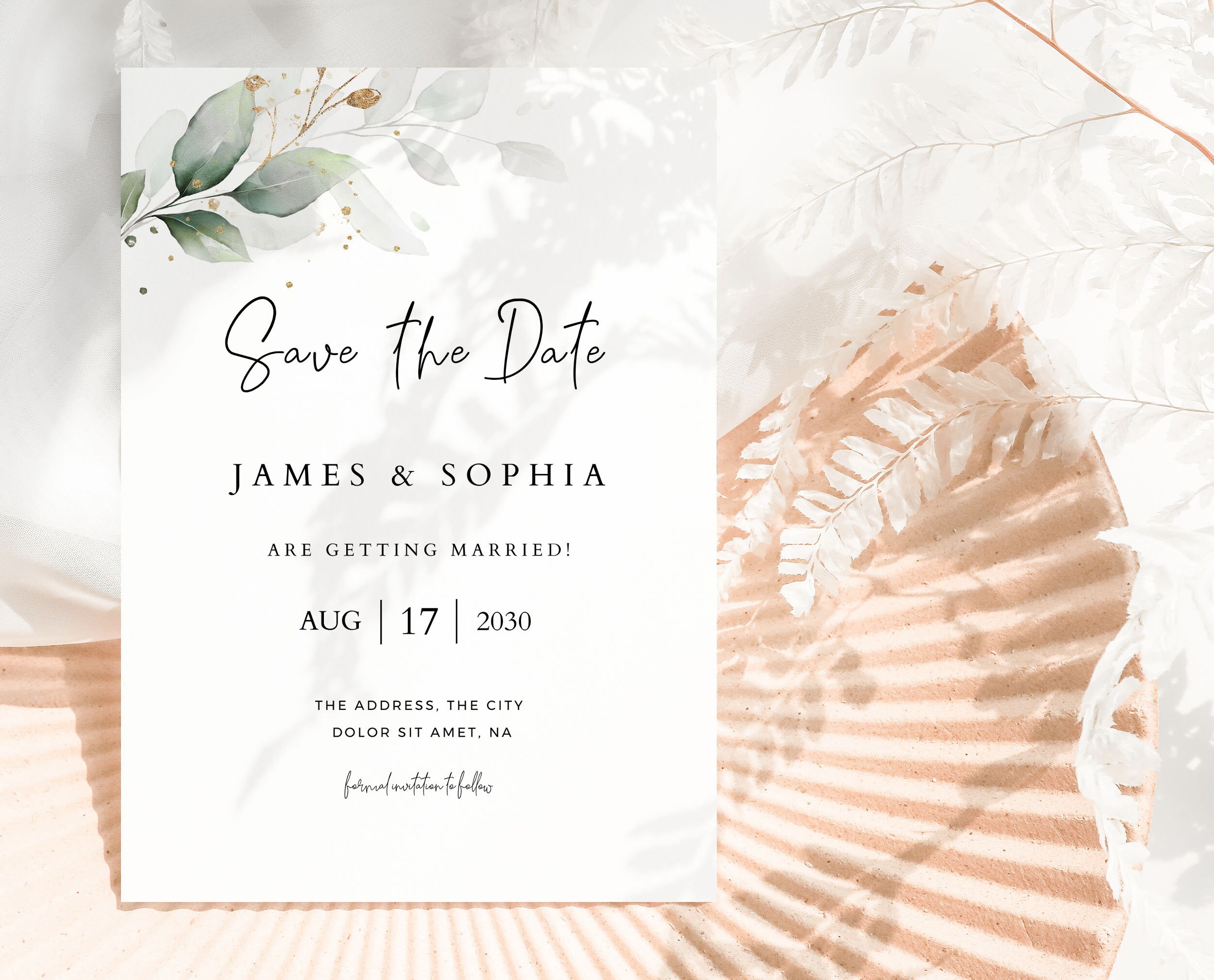 Simple Save the Date Template 5x7 Save the Date Printable - Etsy