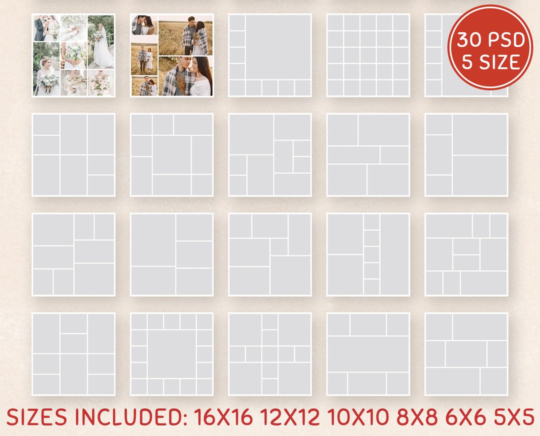 Photo Collage Template Storyboards / Instagram Collage / - Etsy
