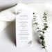 Wedding Simple Program Template,wedding Plan Cards, Modern Wedding ...