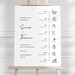 Minimal Script Wedding Timeline Board Template, Simple Wedding ...