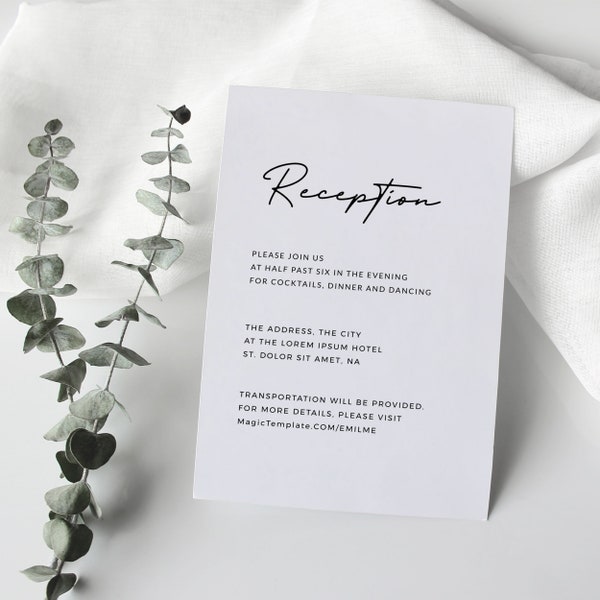 Reception Program - Etsy