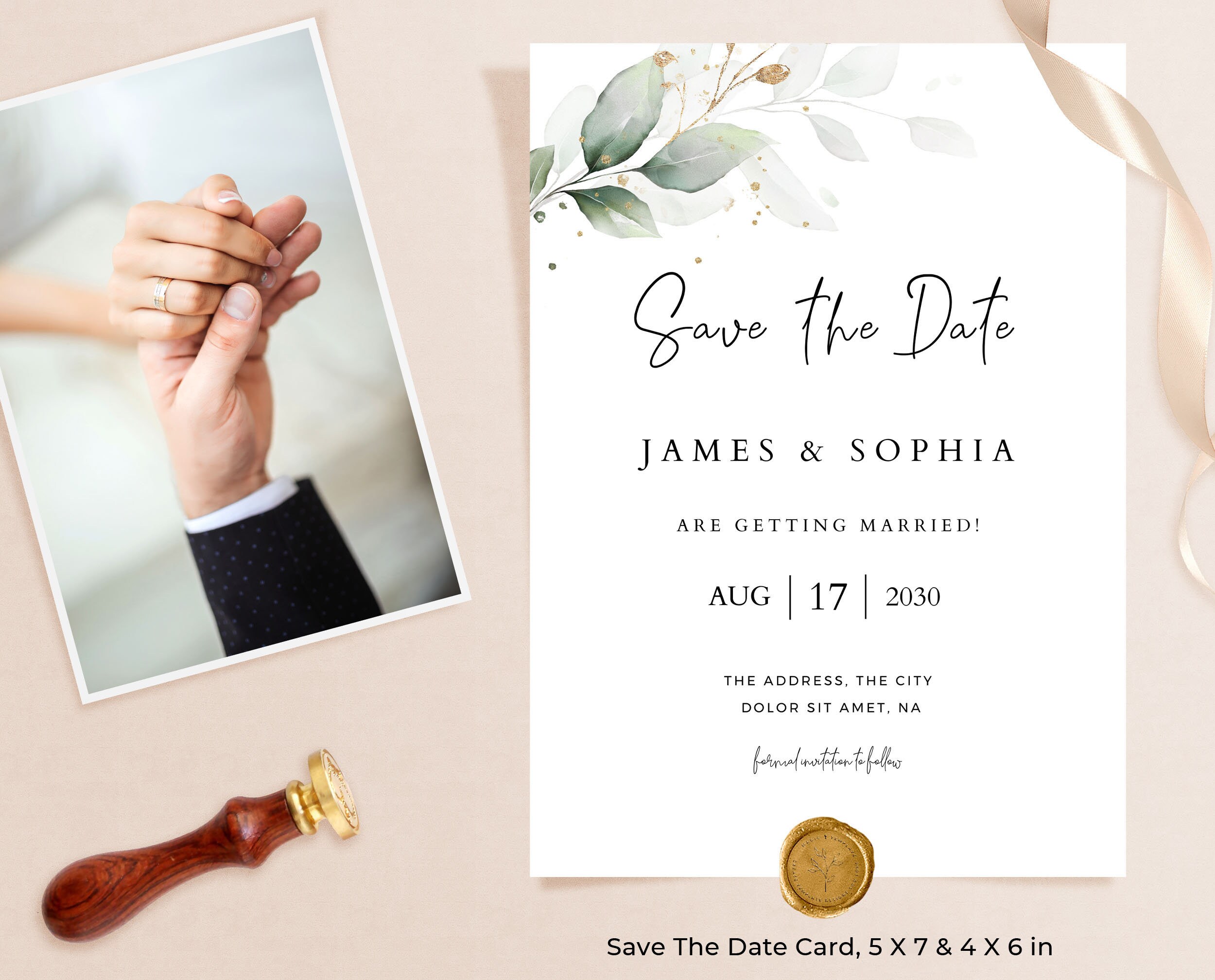 Simple Save the Date Template 5x7 Save the Date Printable - Etsy
