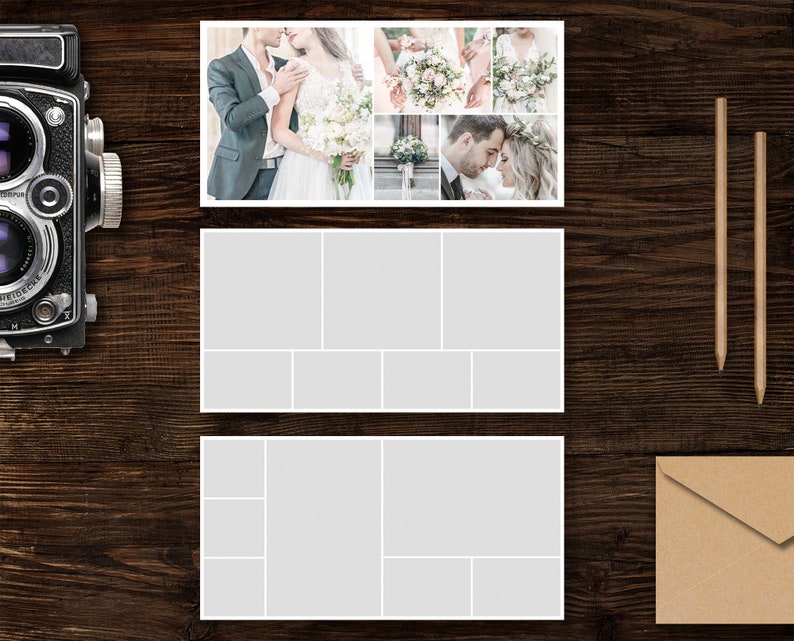 Wedding Photo Album Template Photoshop Collage Template, Photo Collages ...