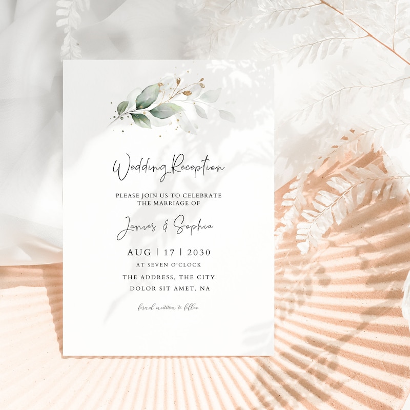 Reception Card - Etsy