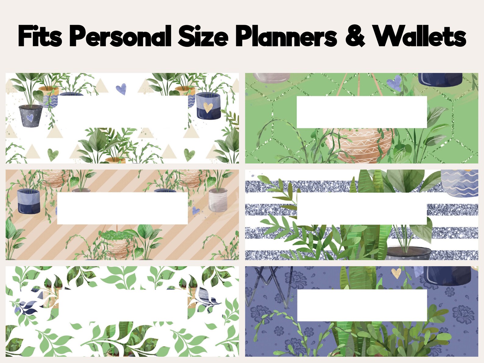 House Plants Editable Printable Cash Envelopes Set of 6 PDF, Cash ...