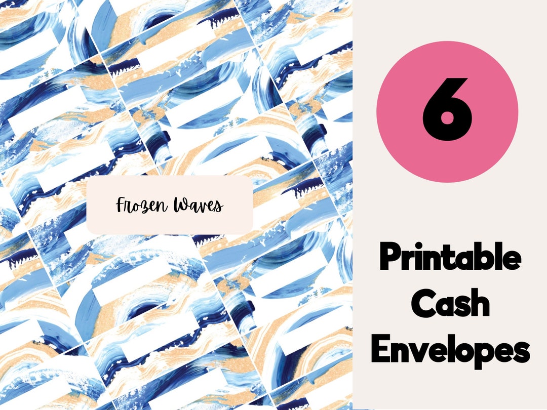 Frozen Waves Editable Printable Cash Envelopes Set of 6 PDF, Cash ...
