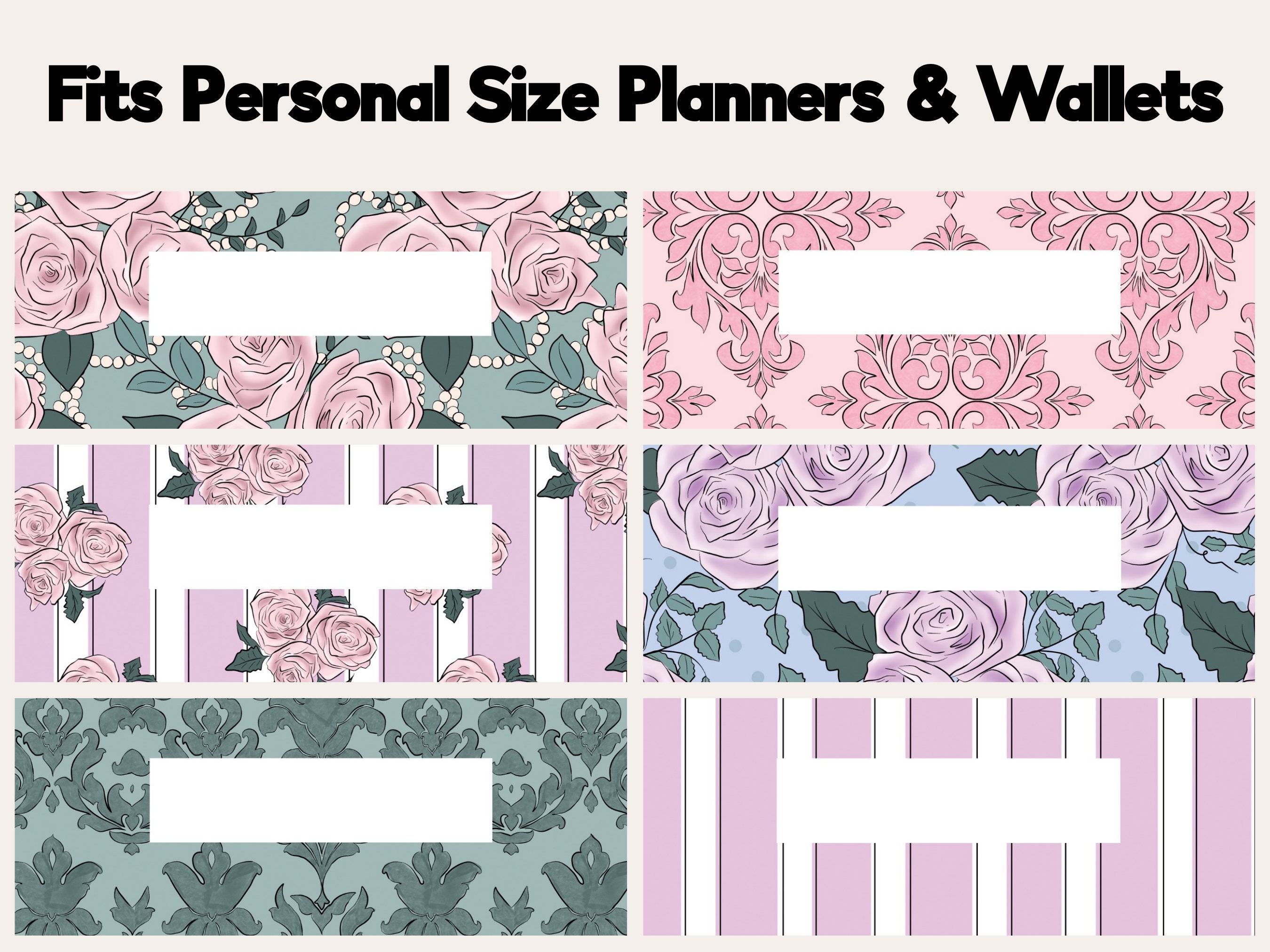 Vintage Romance 2 Editable Printable Cash Envelopes Set of 6 PDF Cash ...