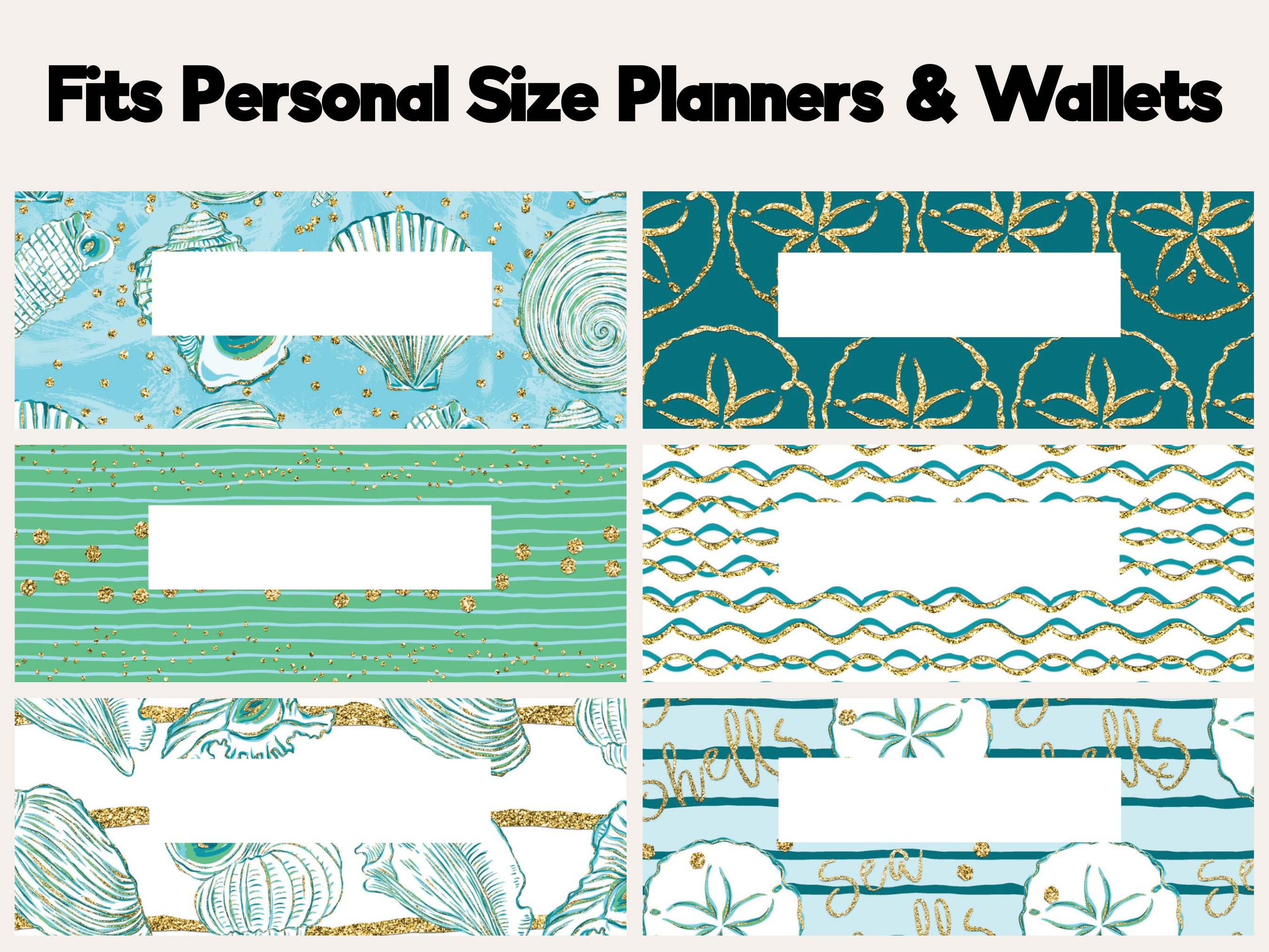 Sea Shells Editable Printable Cash Envelopes Set of 6 PDF, Cash ...