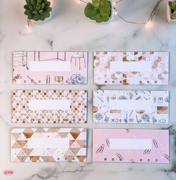 Glam Gold Editable Printable Cash Envelopes Set of 6 PDF Cash | Etsy