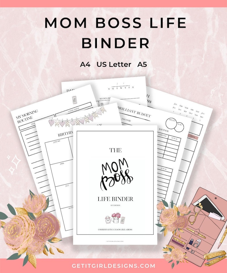 The Mom Boss Life Binder | Life Planner | Home Management | PDF ...