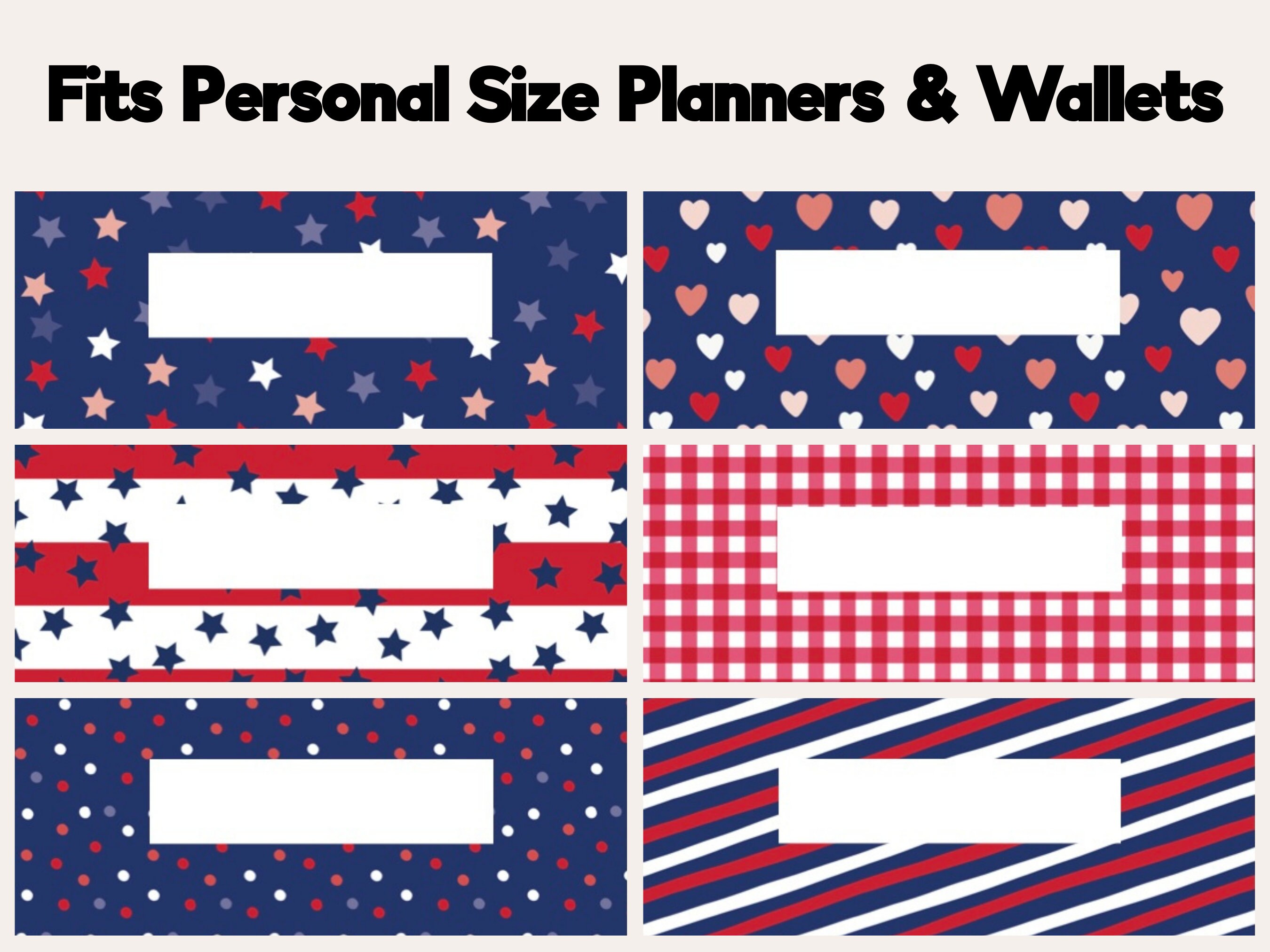 4th of July Patriotic Editable & Printable Cash Envelopes Set of 6 ...