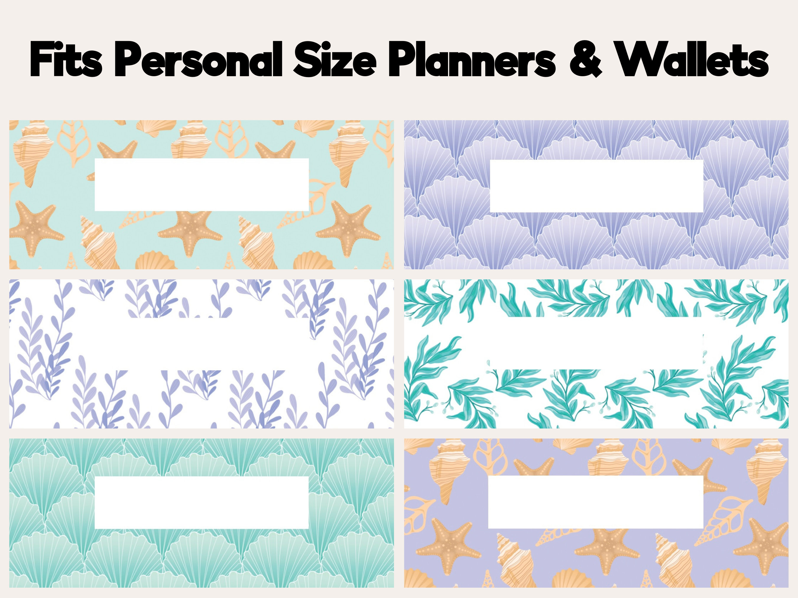 Calming Ocean Editable & Printable Cash Envelopes Set of 6, Cash ...