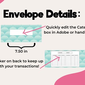 Calming Ocean Editable & Printable Cash Envelopes Set of 6, Cash ...