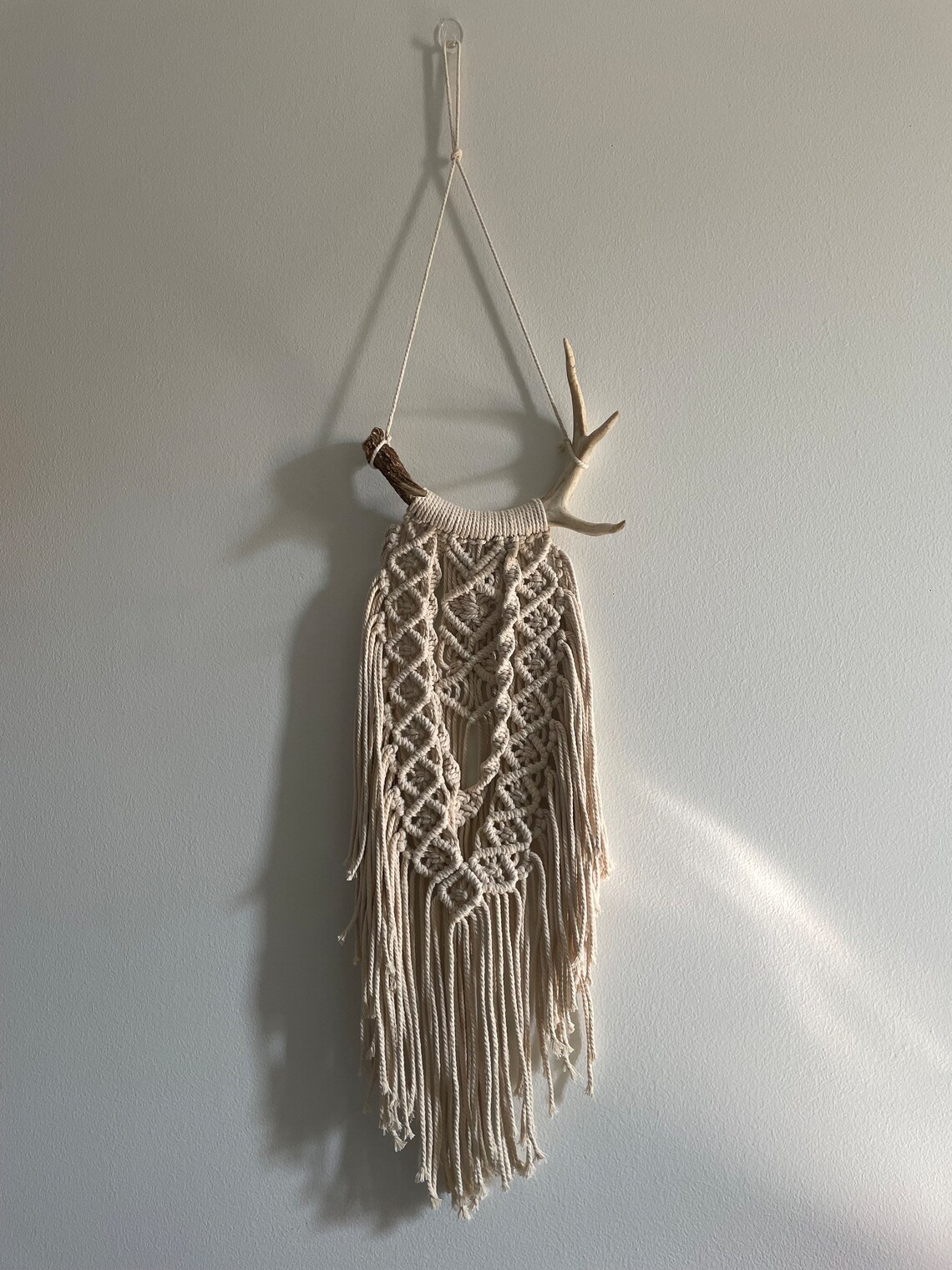 Deer Antler, Macrame Wall Hanging Art - Etsy