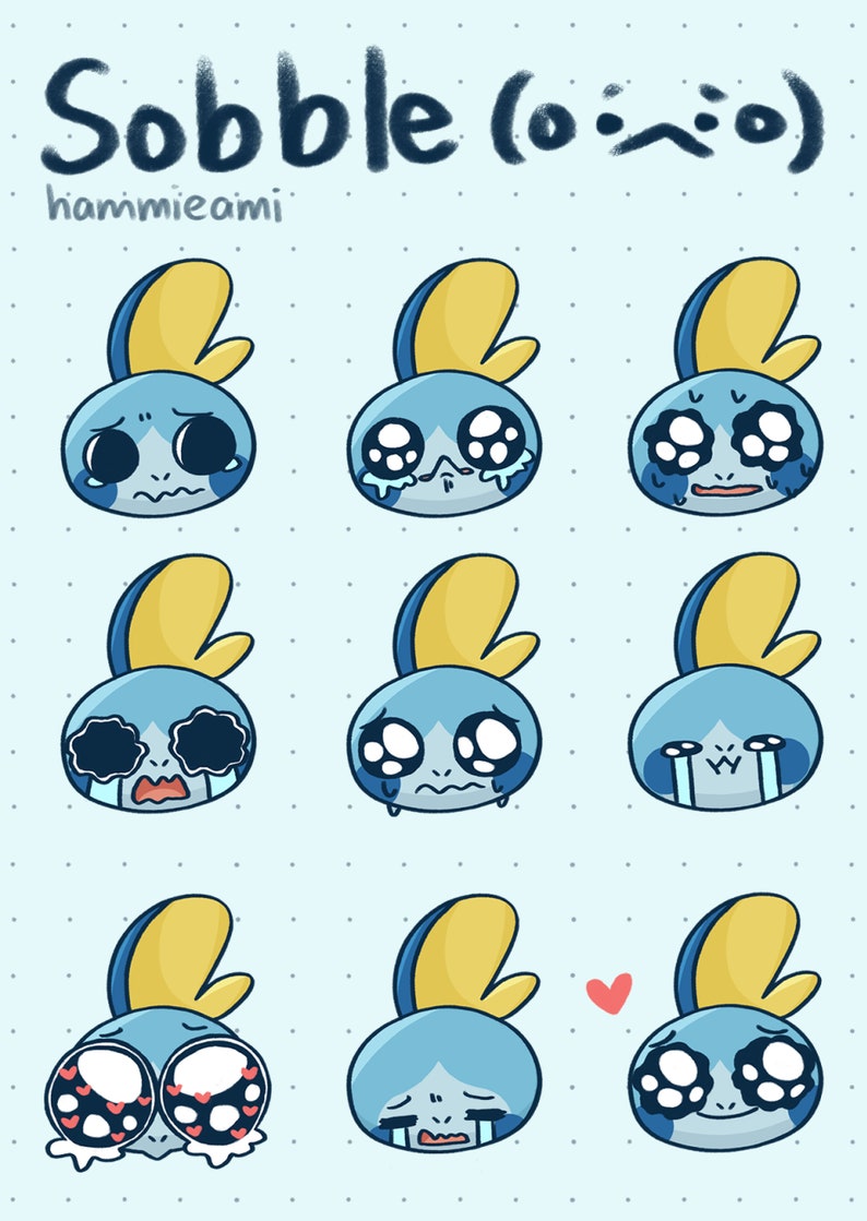Scrobunny & Sobble Sticker Sheets - Etsy