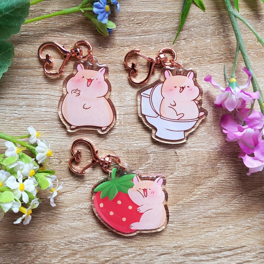 Cute Hamster Acrylic Epoxy Charms - Etsy