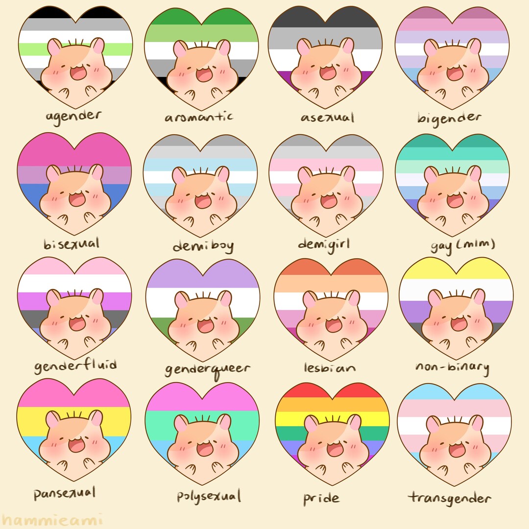 Cute Hamster Pride Flags Stickers - Etsy