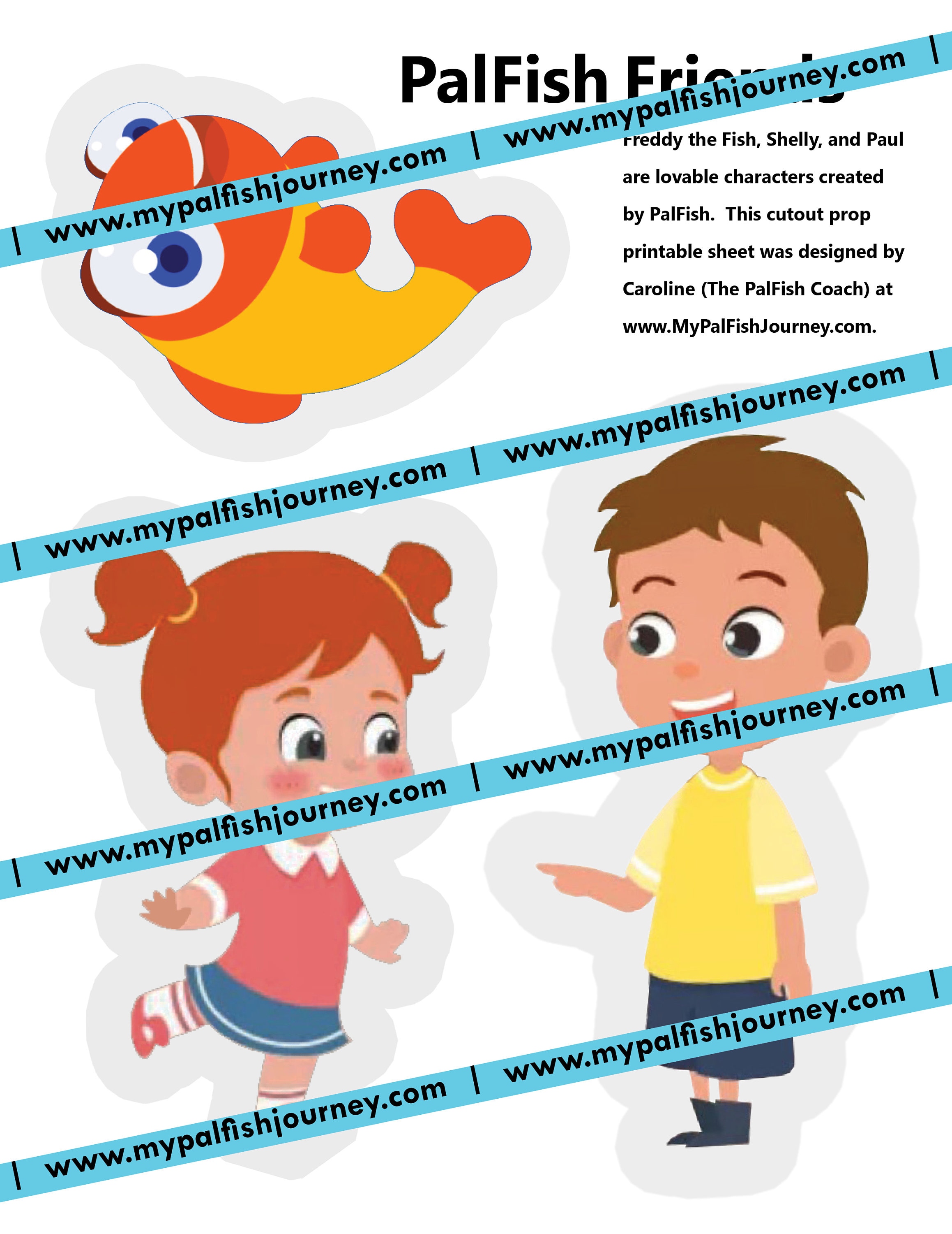 PALFISH Paul, Shelly, & Freddy the Fish Printable Props - Etsy Canada