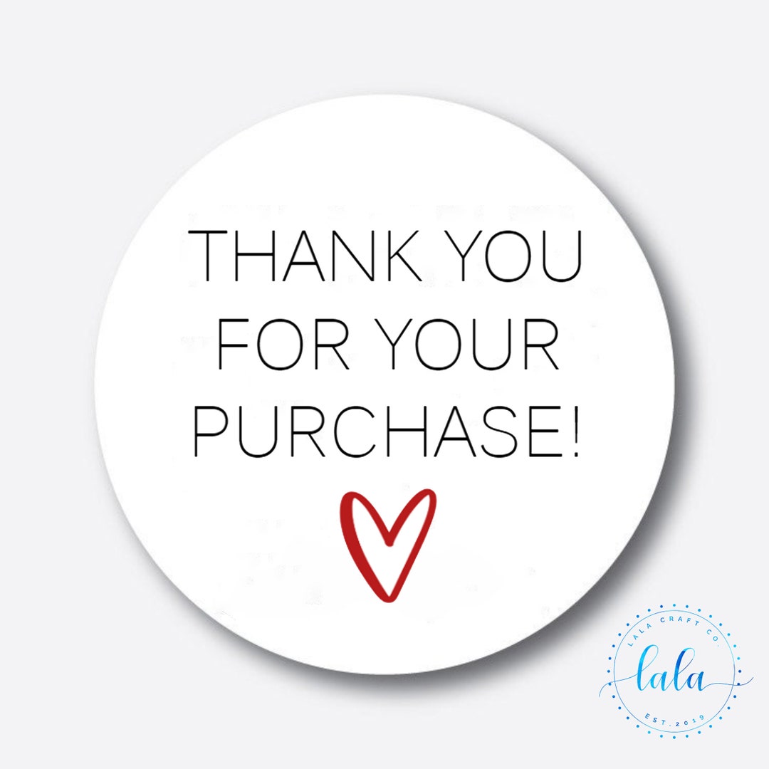 Thank You Stickers | Printable Labels | Cute TY Stickers | Instant ...
