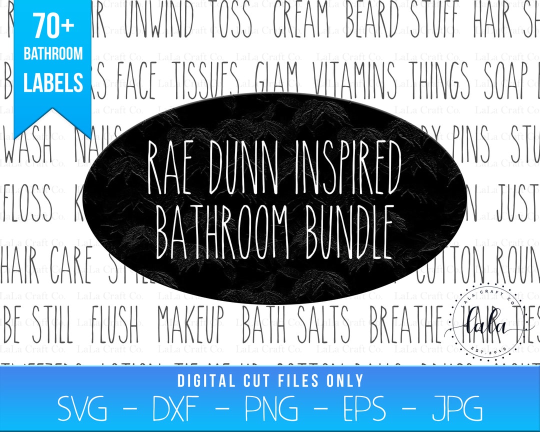 70+ Rae Dunn Inspired Bathroom Bundle | Farmhouse Bathroom Labels ...