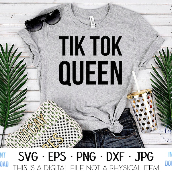 Tik Tok Queen Svg - Etsy