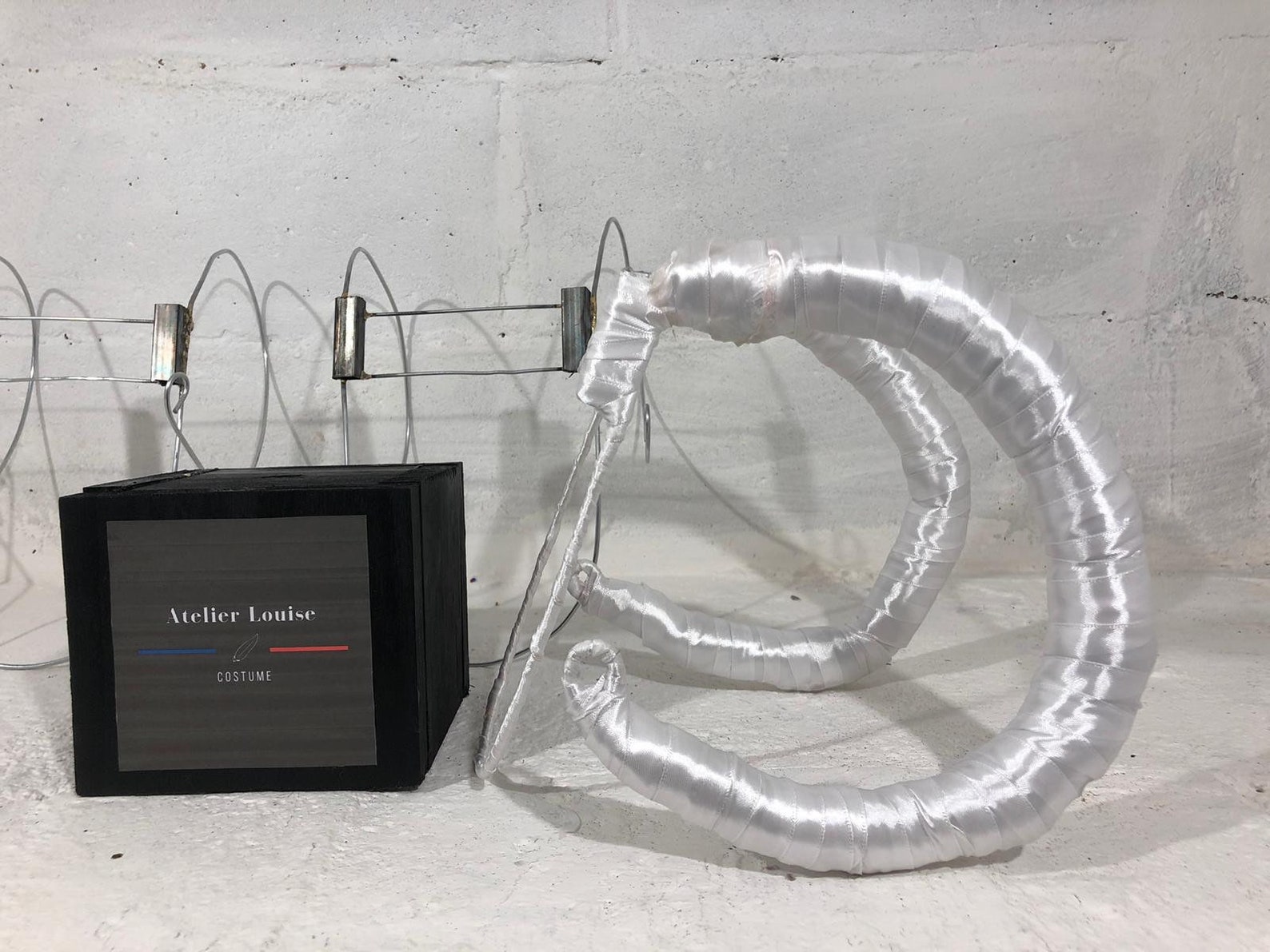 High Quality White Backpiece With Satin Ribbon and Rhinestones - Etsy ...