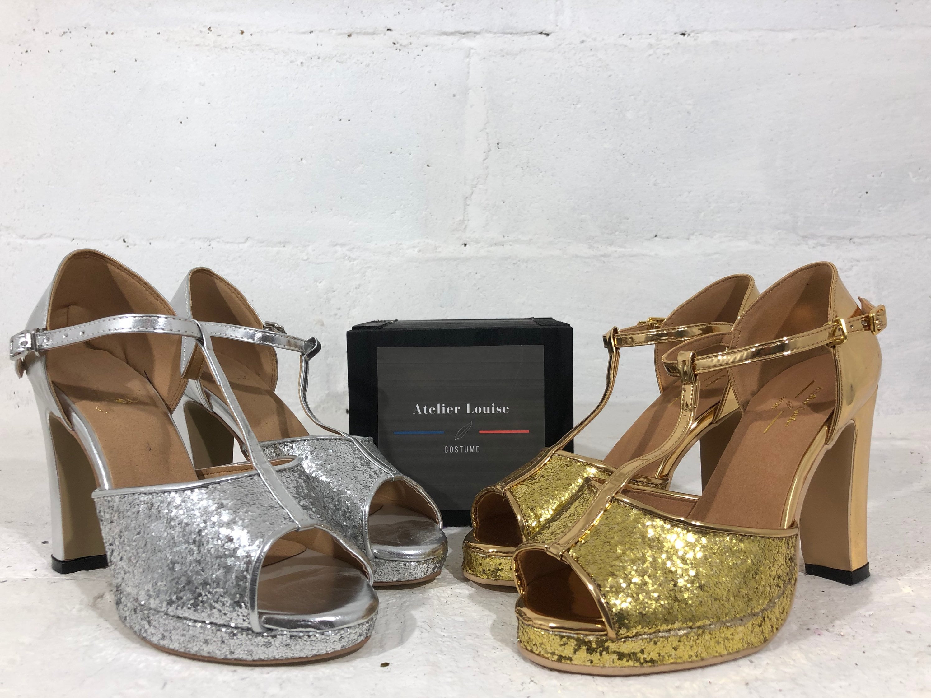 Samba Platform Shoes Silver Light Professional Show Silver Samba Shoes ...