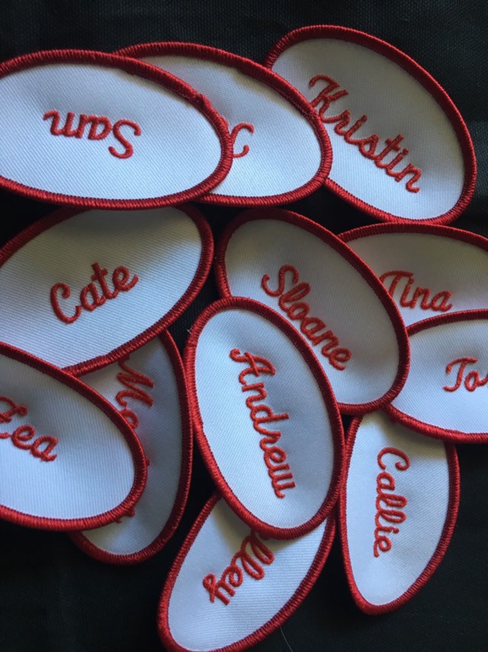 PATCHES Name Embroidery Patches Custom Embroidery Name Patches | Etsy