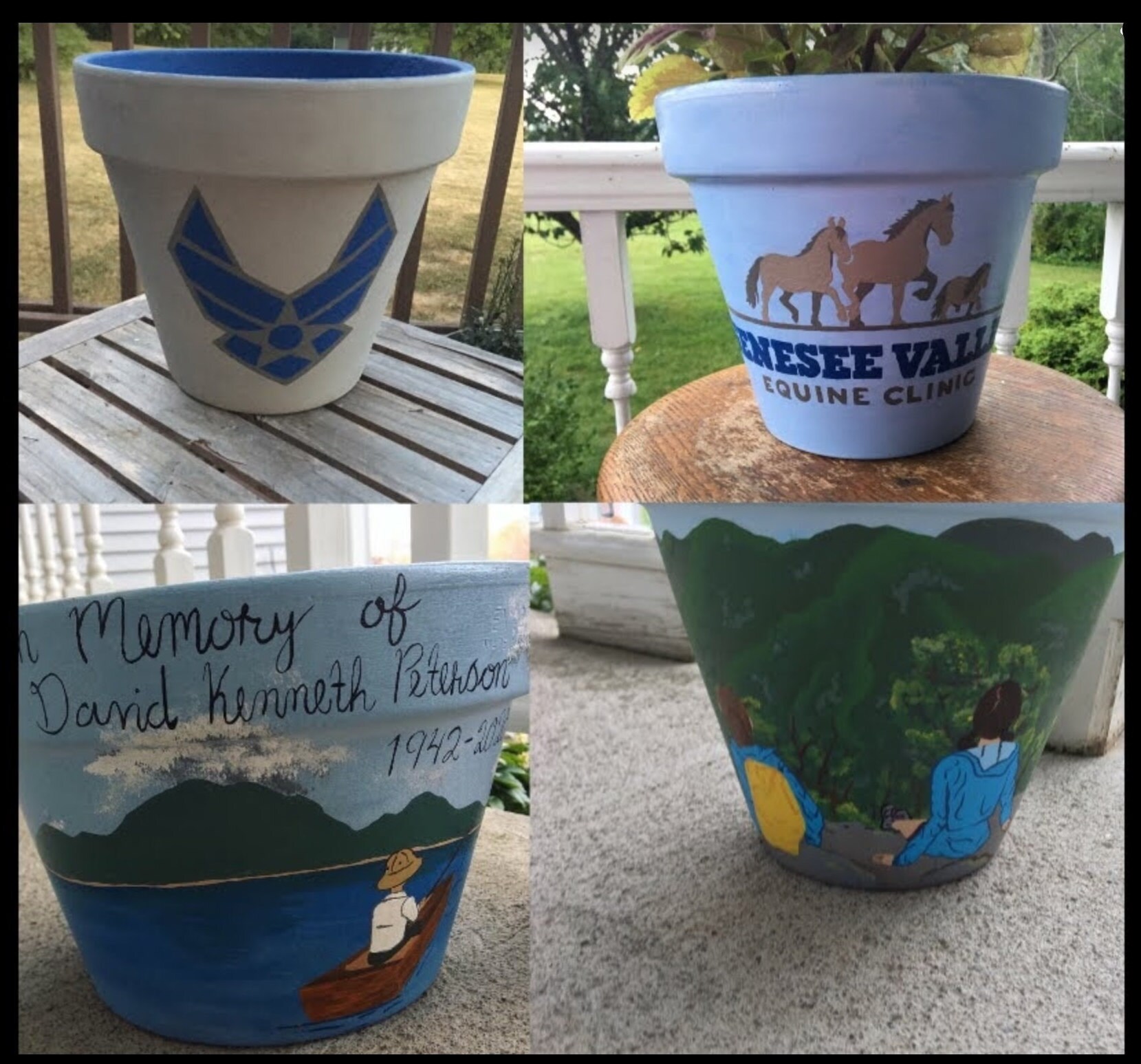 Custom Order Hand Painted Clay Flower Pot - Etsy