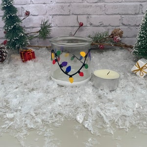 Candle Holder - 2.5” Hand-painted Christmas Tea Light Holder - Etsy