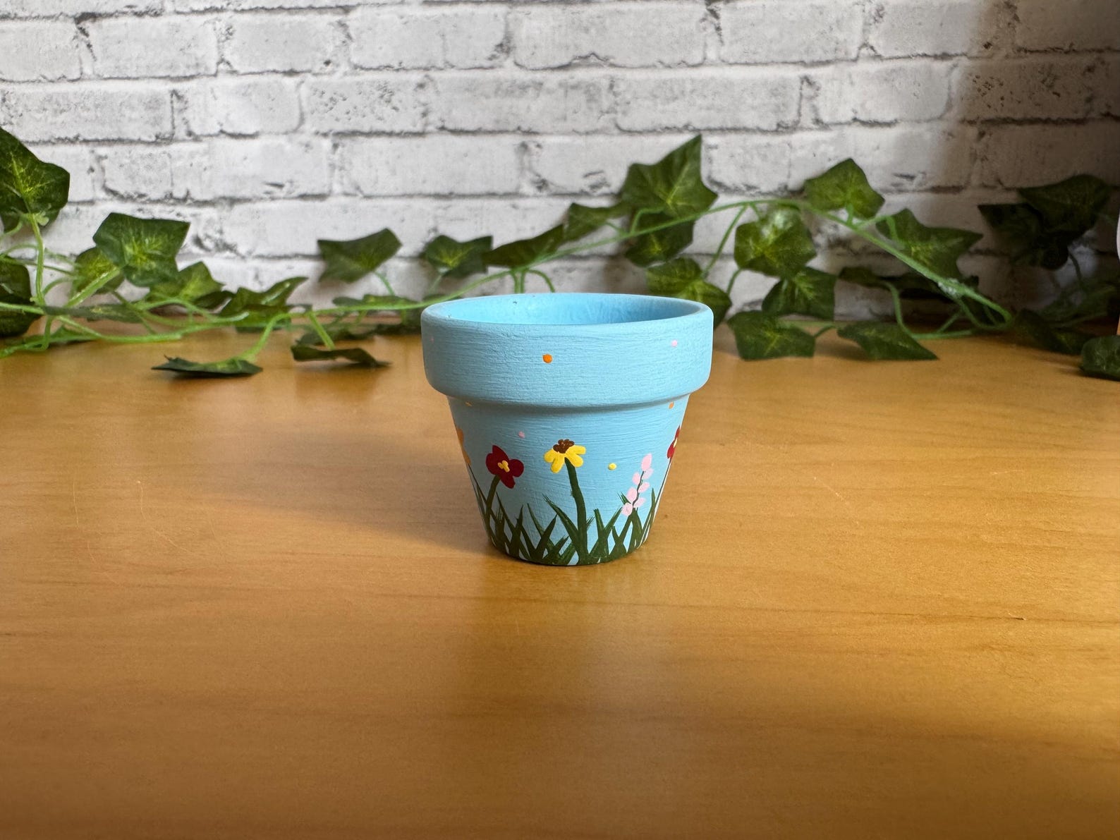 1.75” Hand-painted Miniature Flower Pot- Wildflower Planter - Etsy