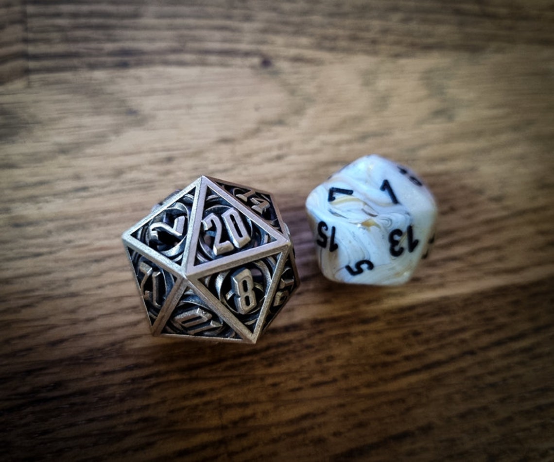 Moonweaver D20 3d Printed Metal Dice RPG Dice D20 - Etsy