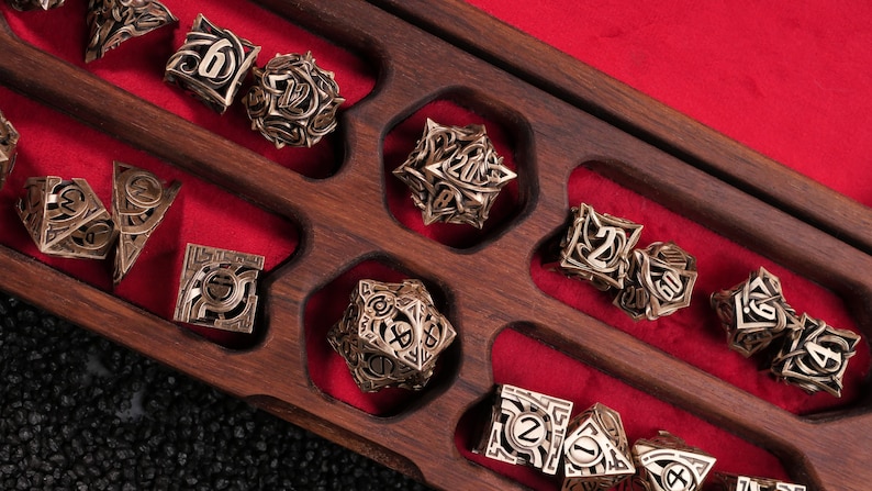 Walnut Dice Box & Tray: Large Velvet Lined Case by Ember Forge - Etsy