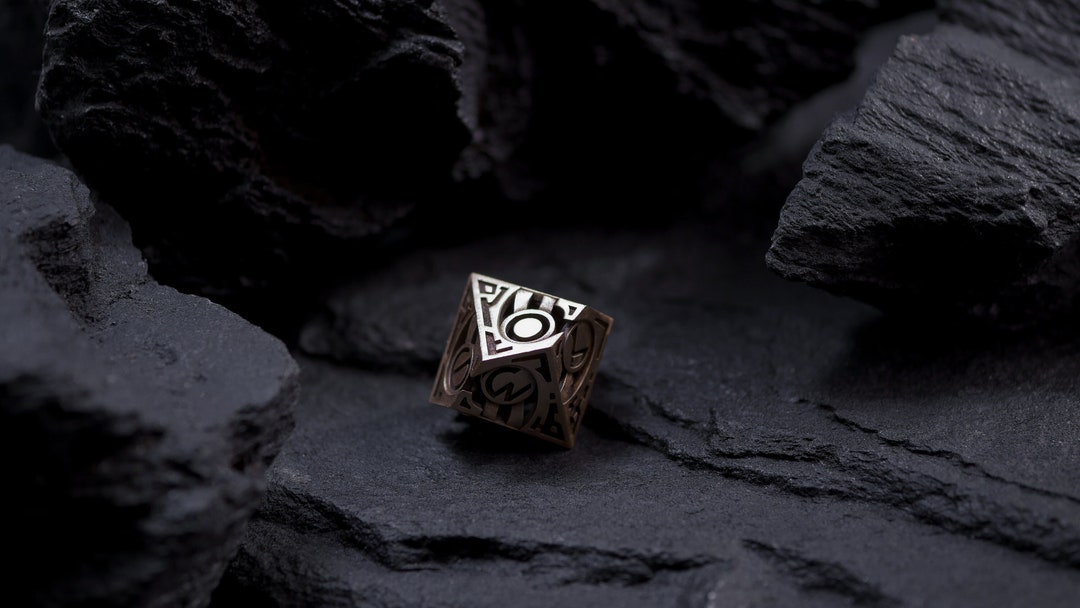 Atlantean D10 - 3d Printed Metal Dice - RPG Dice - D20 - Metal - Etsy