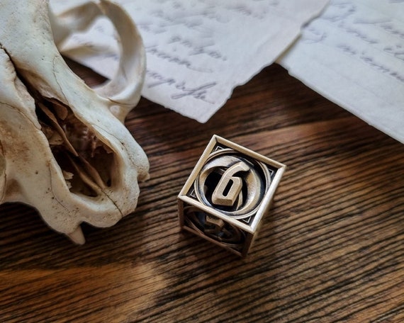 Moonweaver D6 3d Printed Metal Dice RPG Dice D20 Metal | Etsy