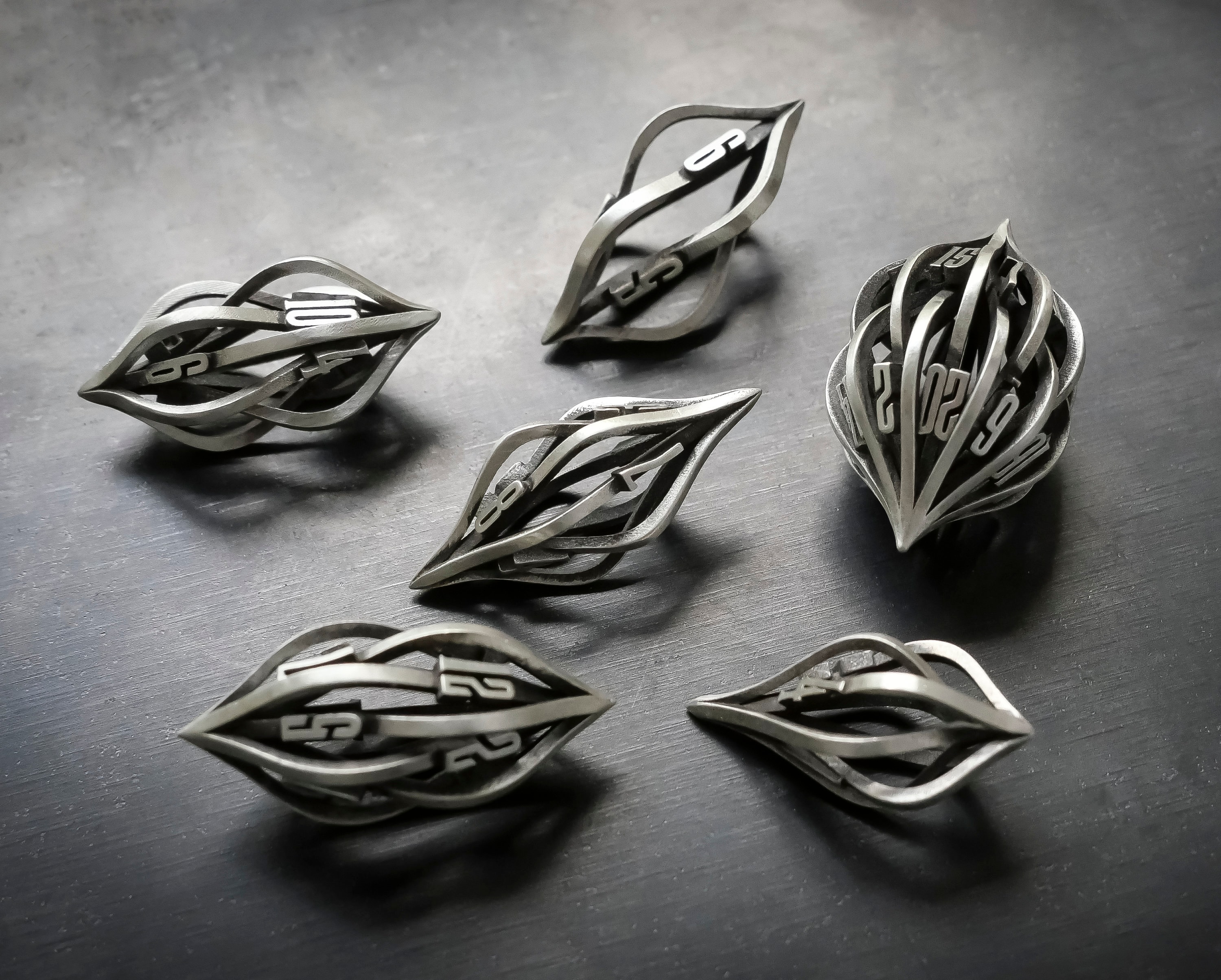 The Arcanum D8 3d Printed Metal Dice RPG Dice D20 Metal - Etsy