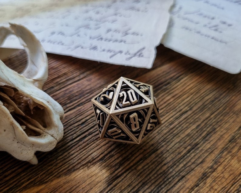 Moonweaver D20 3d Printed Metal Dice RPG Dice D20 - Etsy