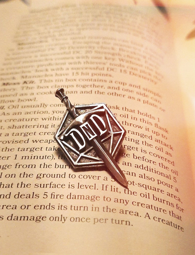 Dungeons and Dragons Sword Pin Roll for Initiative Metal Pin - Etsy