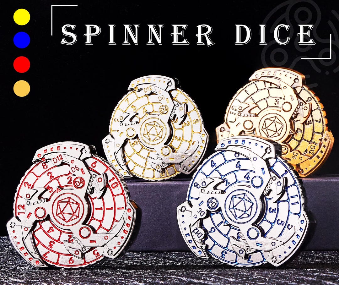 7 in 1 Fidget Spinner Dungeons and Dragons Dice Set for Dnd Gifts ...