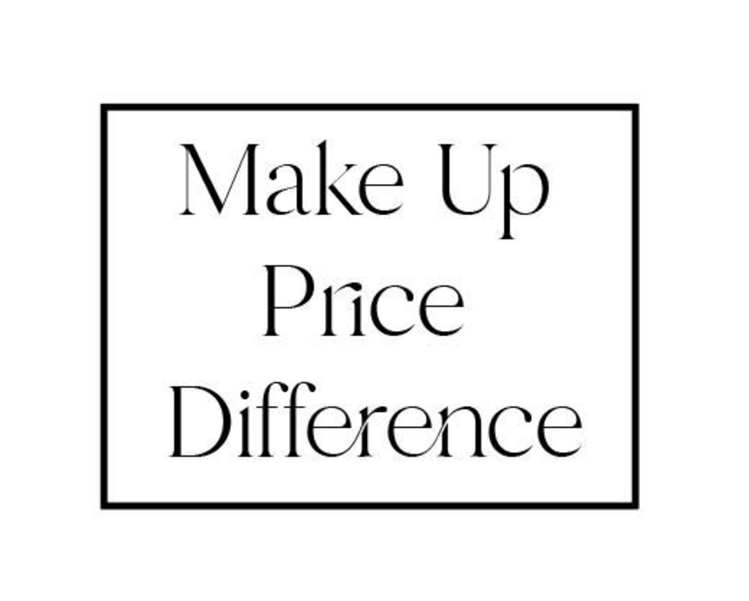 Make up Price Difference for Your Custom Order - Etsy
