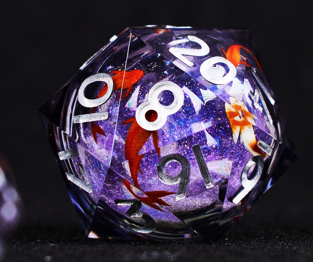 Glittering Koi Liquid Core Dnd Dice Set for Role Playing Games, Liquid ...