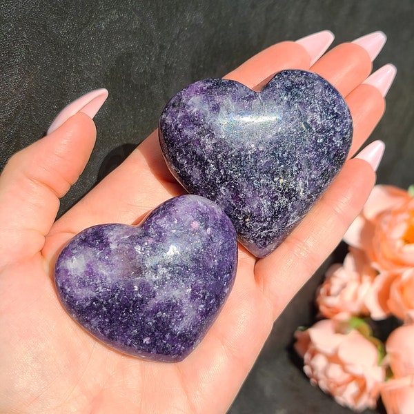 Purple Crystal Heart - Etsy