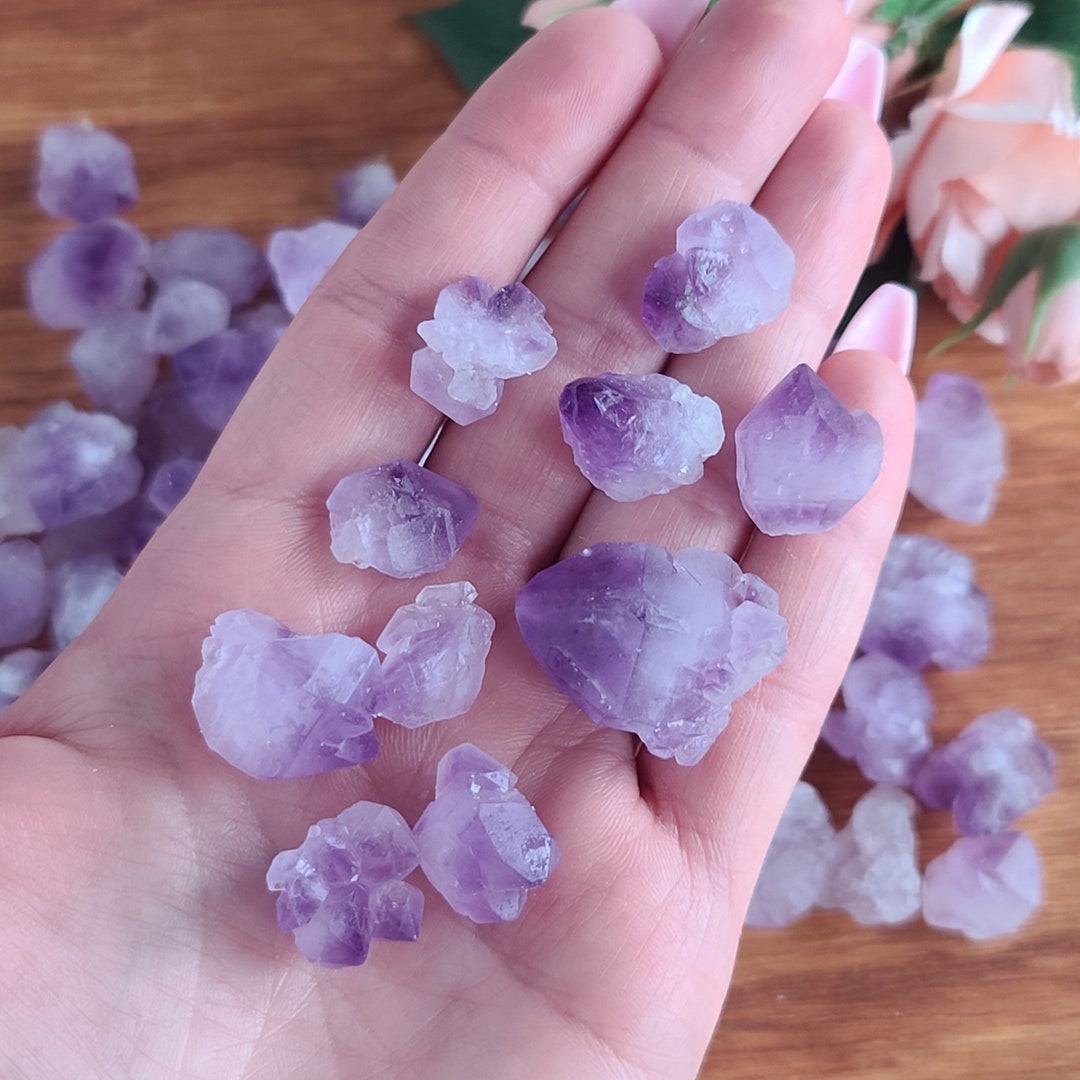 Small Amethyst Cluster Lot, 0.25" - 1.25" Raw Amethyst Points, Choose ...