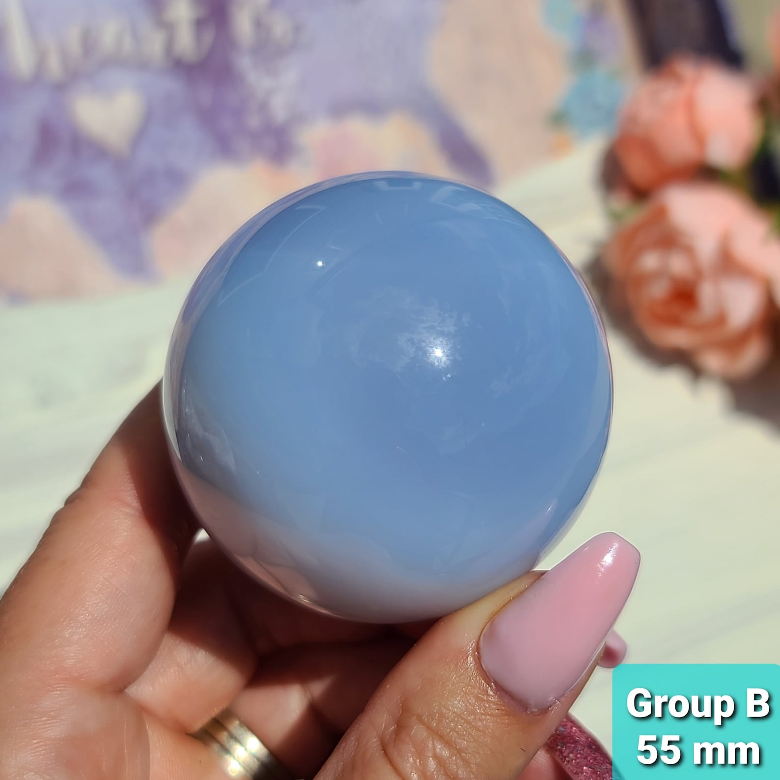 Blue Chalcedony Sphere, Choose Size, Small to Large Deep Blue Crystal ...