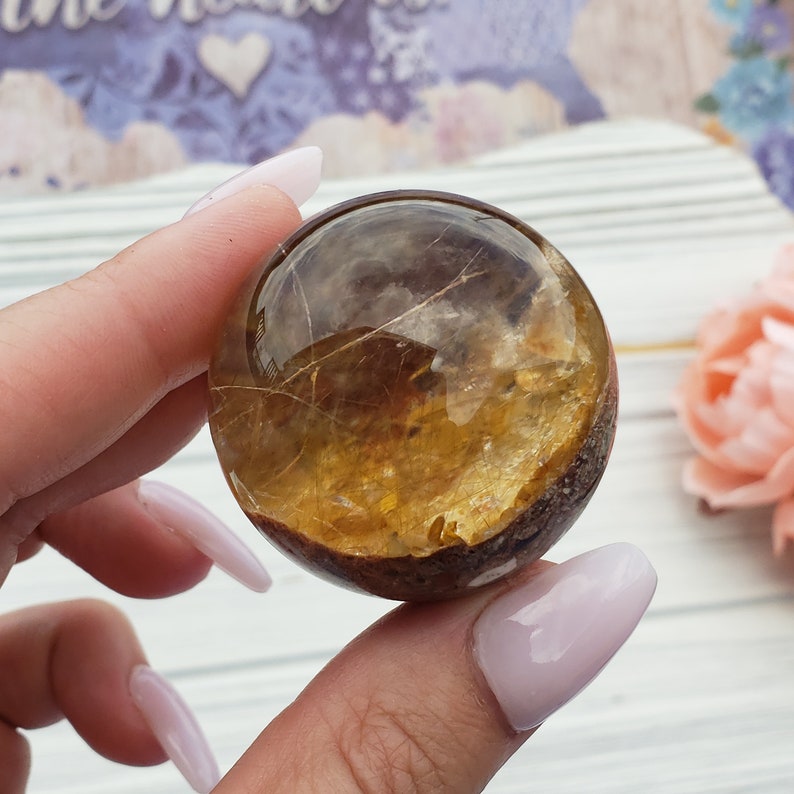 Lodolite Sphere Small Garden Quartz Crystal Ball for Decor or - Etsy